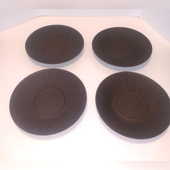 Dansk | Dining | Dansk Denmark Flamestone Fluted Saucers Brown Set 4 65 ...